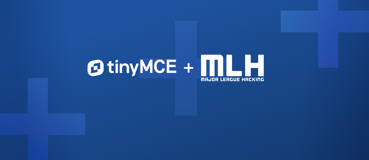 Major League Hacking Partners with TinyMCE for 2024 Hackathon Season